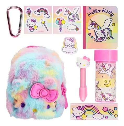 Mini Mochila Real Littles Backpack Hello Kitty Laço Rosa Frete Grátis