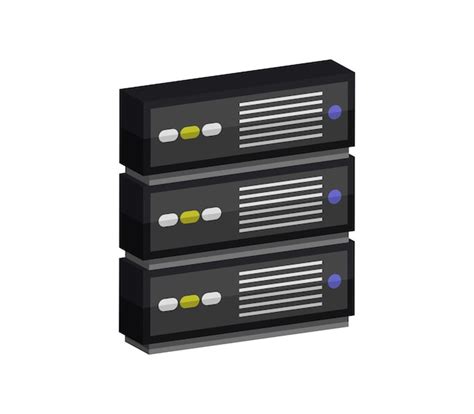 Premium Vector Threedimensional Server