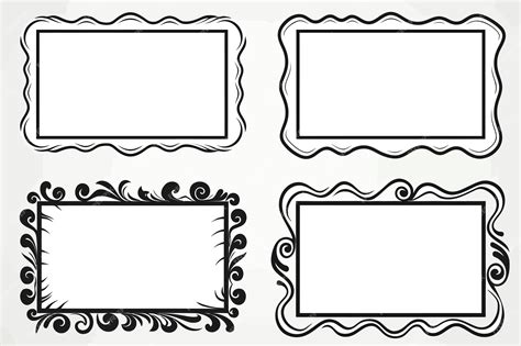 Premium Vector Vector Set Of Squiggle Lines Style Frame