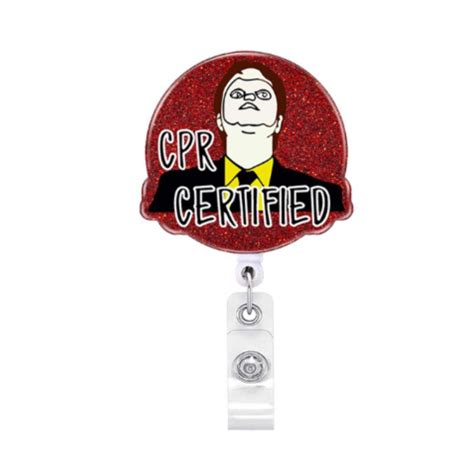Retractable Badge Reel Cpr Certified Blu Uniforms