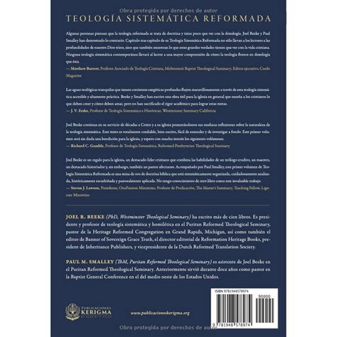 TeologÍa SistemÁtica Reformada Tomo Iii Beeke And S