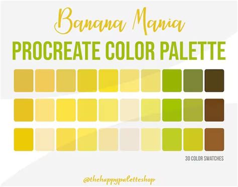 Yellow Procreate Color Palette Lettering Digital Art Ipad Procreate Tools Procreate Swatches