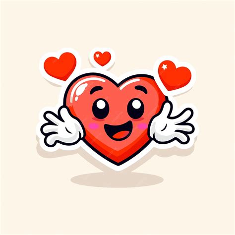 Encantadoras Pegatinas De Corazones Amor Concepto Feliz Día De San