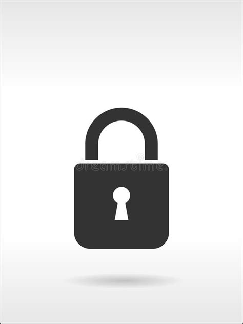 Padlock Password Icon Gray Background Stock Illustrations 582 Padlock