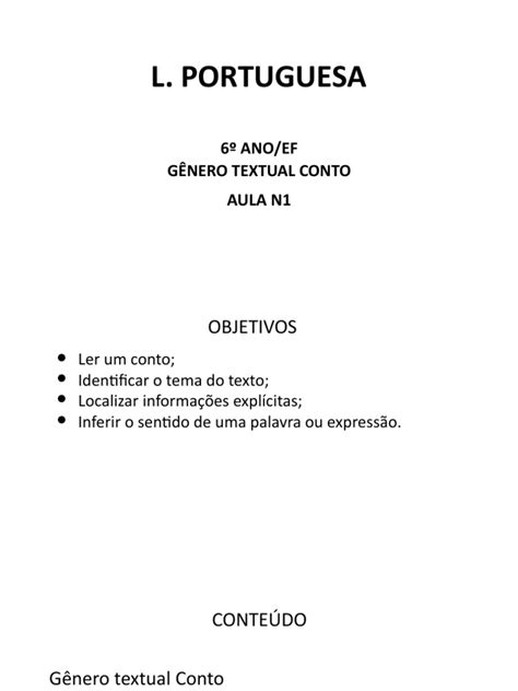 Aula 2 Conto Ou Não Conto Pdf Contos