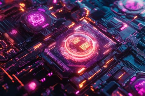 A Mesmerizing Visualization Of Futuristic Ai Powered Cybersecurity Featuring Glowing