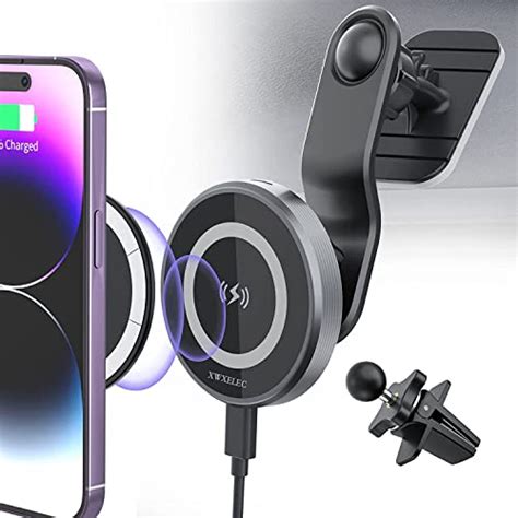 XWXELEC For Magsafe Car Mount Charger 15W Magsafe Wireless Car Charger