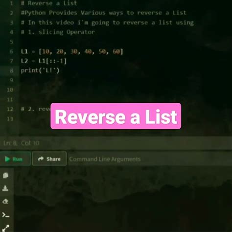 Reverse A List Python Tutorial Slice Operator Shorts Python List Youtube