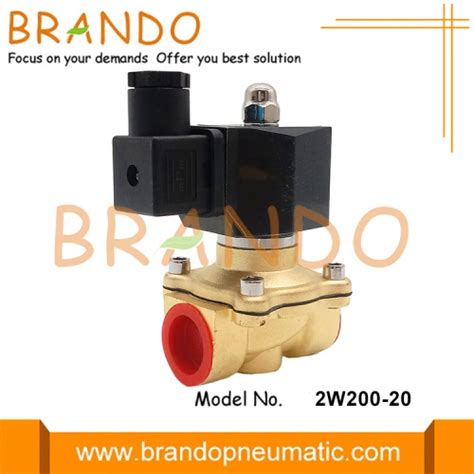 34 Electric Brass Solenoid Valve Water 24vdc 2w200 20 China