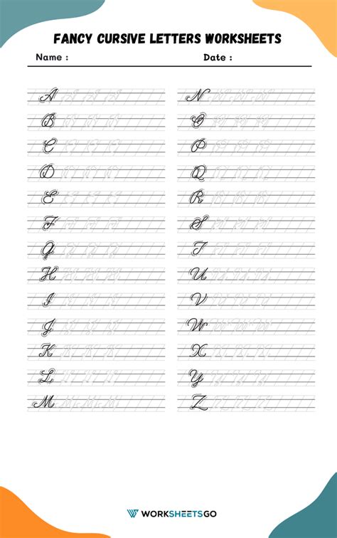 Free Cursive Writing Practice Printables