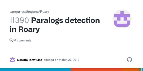Paralogs Detection In Roary Issue 390 Sanger Pathogens Roary GitHub
