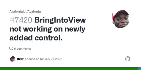 Bringintoview Not Working On Newly Added Control · Issue 7420