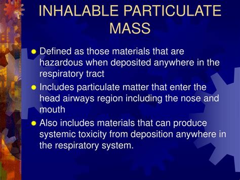 Ppt Inhalable Particulate Matter Powerpoint Presentation Free Download Id 6745196