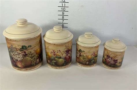 Pamela Gladding Cannister Set 8 Piece Hash Auctions
