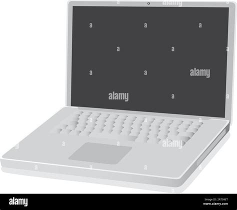Aluminum Laptop Computer Vector Illustration Stock Vector Image And Art