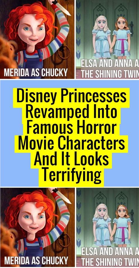 Disney Princesses Revamped Into Famous Horror Movie Characters And It