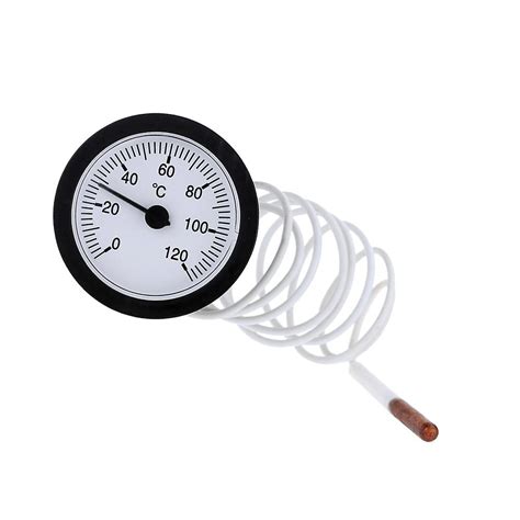 Dial Thermometer Capillary Temperature Gauge With 1m Sensor 0 120°c For Measuring Water Liquid
