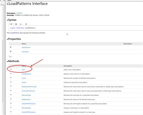 etabsapi specify code to load pattern eng tips