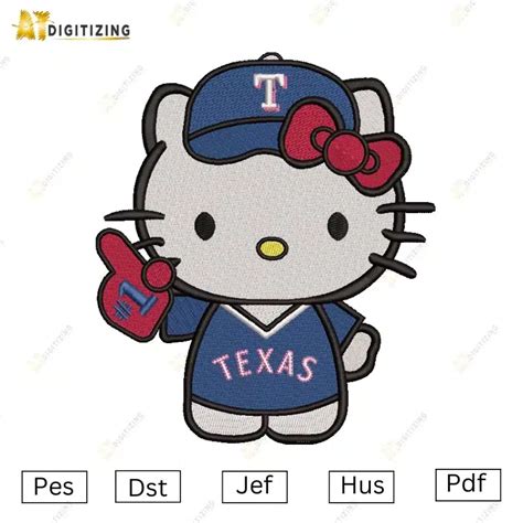 Hello Kitty Texas Kitty Embroidery Design At Embroidery Digitizing