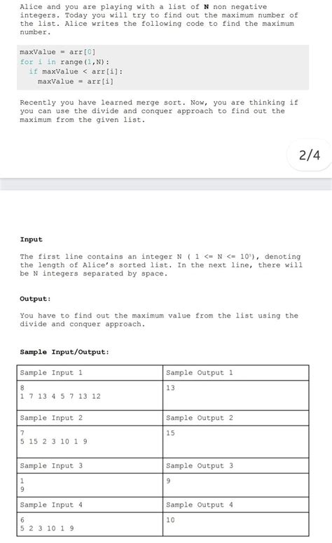 Solved Alice And You Are Playing With A List Of N Non