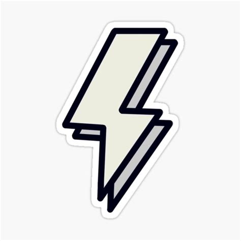 Light Gray Lightning Bolt Sticker For Sale By Emsstickerart Redbubble