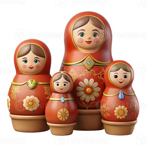 3d Illustration Of Nesting Dolls 54591069 Png