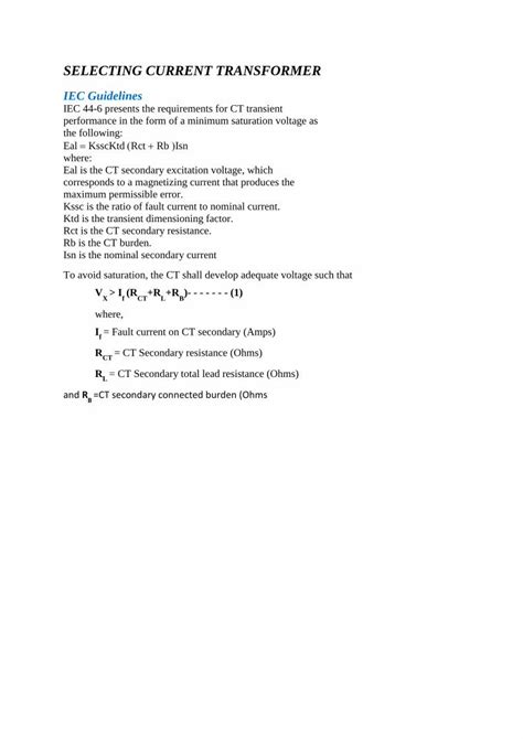 Pdf Selecting Current Transformer Dokumen Tips