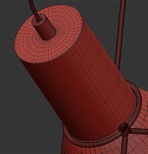 Shibari Three Pendant Lights Hanging From Wire Frame 3d Model Cgtrader