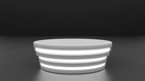 최소 디자인으로 제품을 배치하기위한 연단 무대 디스플레이 쇼케이스의 3d 렌더링 일러스트레이션 0명에 대한 스톡 사진 및 기타