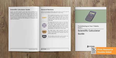 👉 Transitioning To Year 7 Maths Booklet 1 Calculator Skills