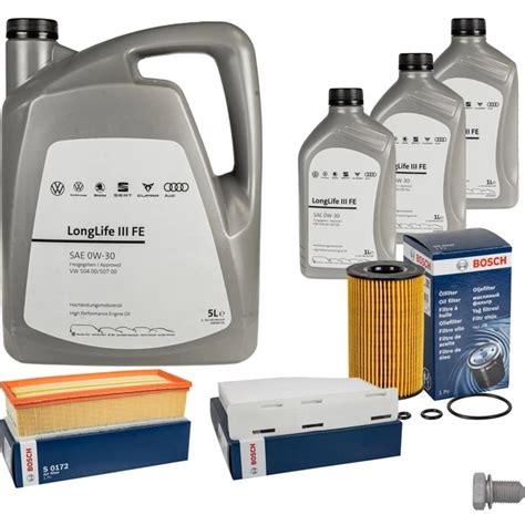 Bosch Inspection Set 8 L Vw Huile Moteur 0w 30 Longlife Iii Fe Pour
