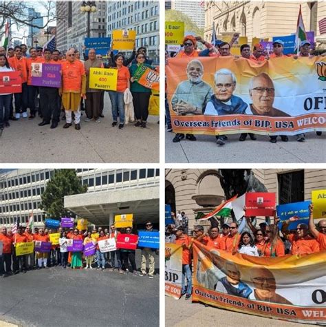 Ofbjp Volunteers Organize Modi Ka Parivar March In Chicago The Indian Eye