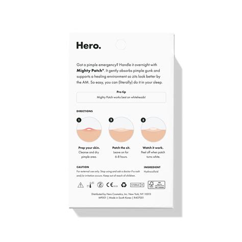 Hero Cosmetics Mighty Patch Acne Pimple Patch Treatment Solución