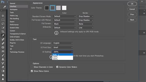 Photoshop 1 UI Scaling YouTube