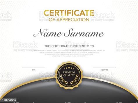 디플로마 인증서 템플릿 블랙과 골드 색상은 고급스럽고 현대적인 스타일의 벡터 이미지 프리미엄 벡터입니다 0명에 대한 스톡 벡터 아트 및 기타 이미지 Istock