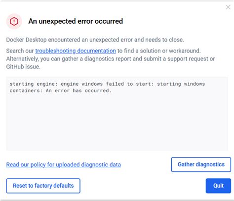 Docker Desktop 454 Crashes When I Switch To Windows Containers Docker Desktop Docker