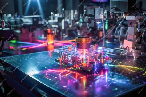 Premium Ai Image Quantum Computing Experiment Setup