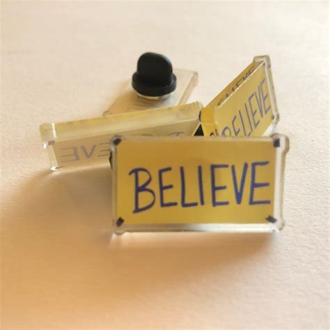 Ted Lasso Acrylic Believe Pin Etsy