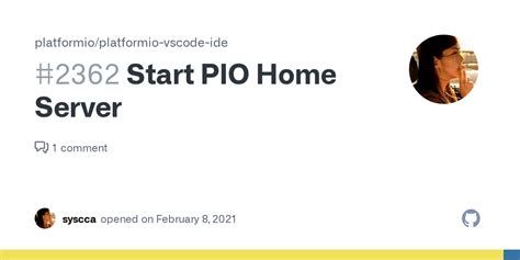 Start Pio Home Server · Issue 2362 · Platformioplatformio Vscode Ide