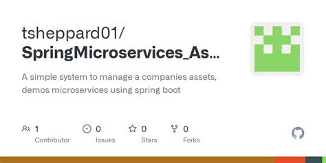 github tsheppard01 springmicroservices assetmanager a simple system