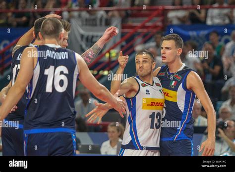 Esultanza Italia Massimo Colaci Oleg Antonov E Simone Giannelli