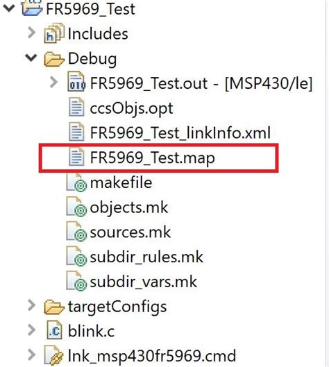 Ccs Msp Fr How To Obtain A Map Of All The Allocated Memory Addresses Msp Low Power