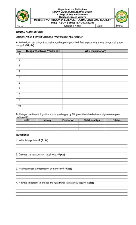Module 4 Workbook IN STS 2ND SEM 2022 2023 Midterm Republic Of The