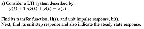 Solved A Consider A LTI System Described By Chegg Com