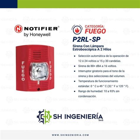 Sh Ingeniería P2rl Sp Sirena Con Luz Estroboscópica Convencional