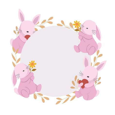 Rabbit Border Vector Art Icons And Graphics For Free Download