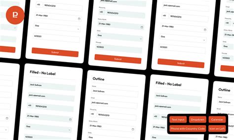 Form Fields Component Figma