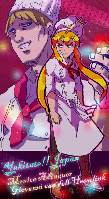 Monica Adenauer Yakitate Japan 00s Ahoge Chef Hat Green Eyes Hat Orange Hair Image