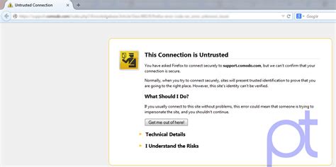 how to fix untrusted connections in firefox