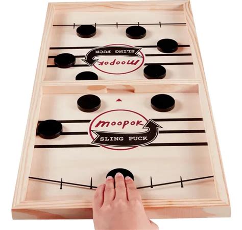Juego Fast Sling Puck Juego De Hockey De Madera Super F Meses